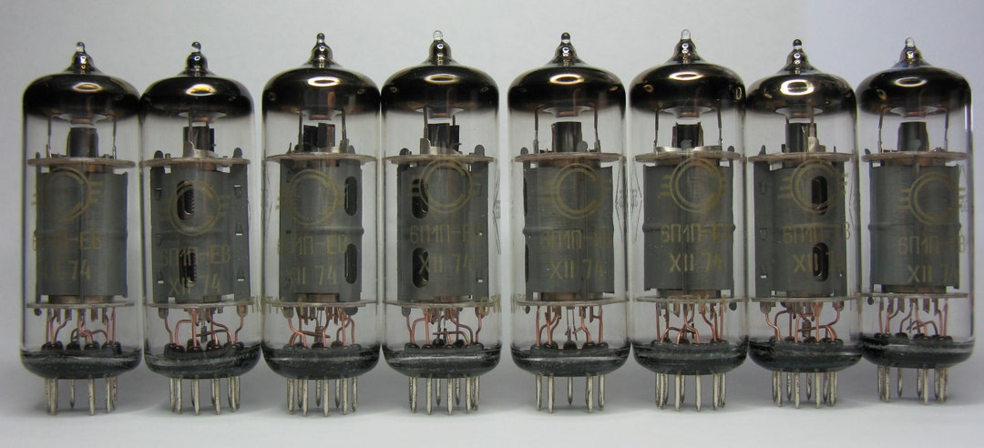 8 Pcs 6P1P-EV 6П1П-ЕВ Svetlana 6P1 Tube Amp Pentode Same Date 1970's ...