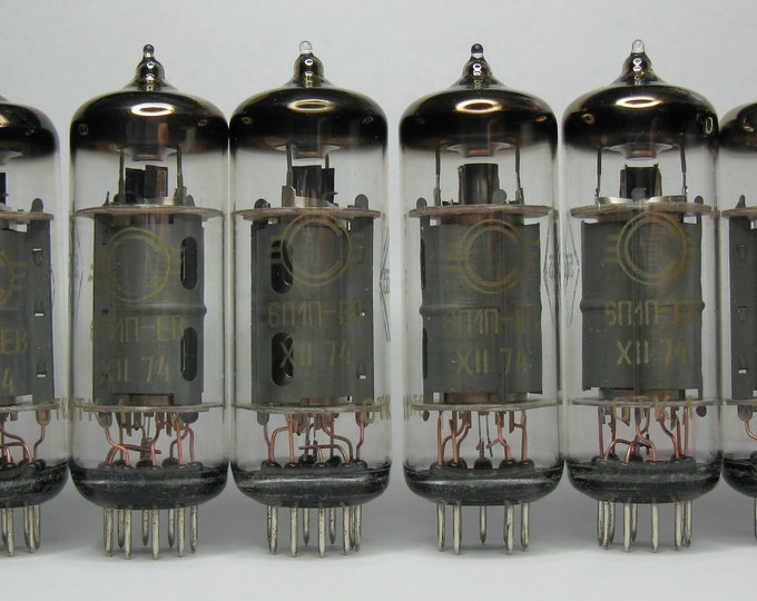 8 Pcs 6P1P-EV 6П1П-ЕВ Svetlana 6P1 Tube Amp Pentode Same Date 1970's ...