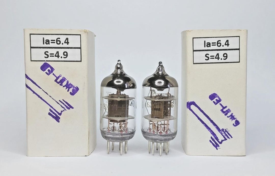 6J1P-EV 6J1 EF95 6Ж1П Voskhod 1970s Matched Pair (2pcs) Tubes New NOS ...