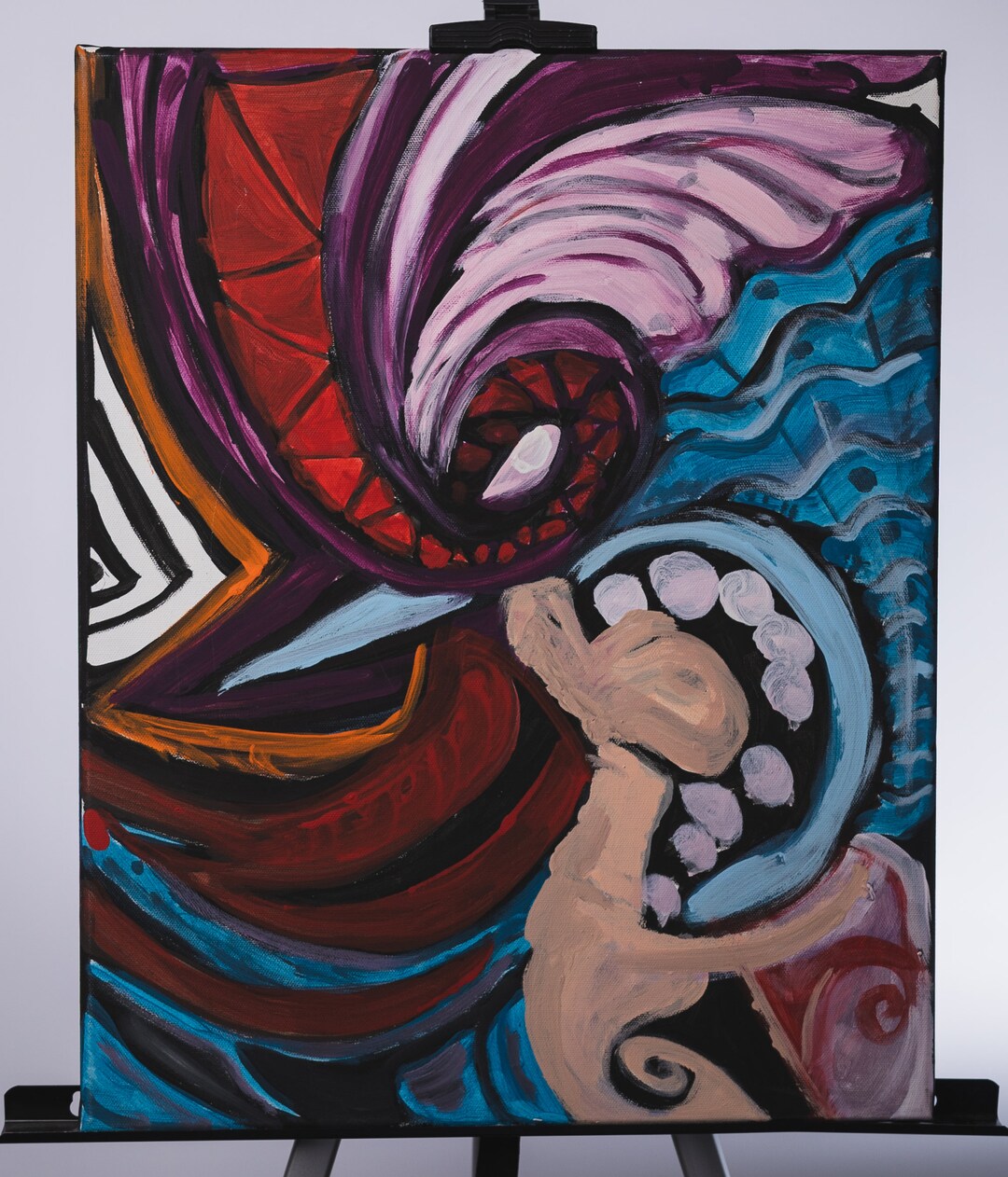 Real Scale Model of a Demon 16 X 20 Acrylic Canvas Painting by Liza ...