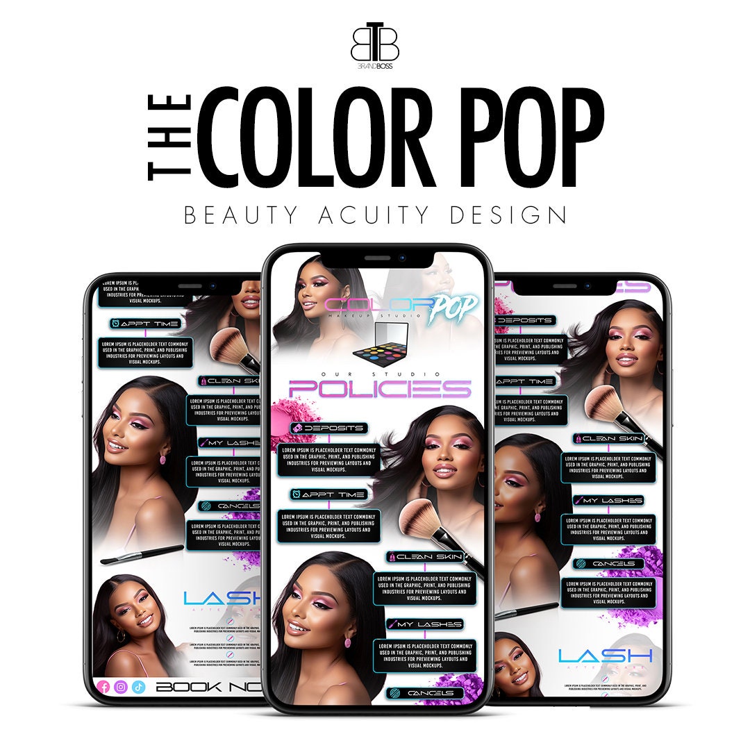 The Color Pop Acuity Design Beauty Acuity Makeup Acuity - Etsy