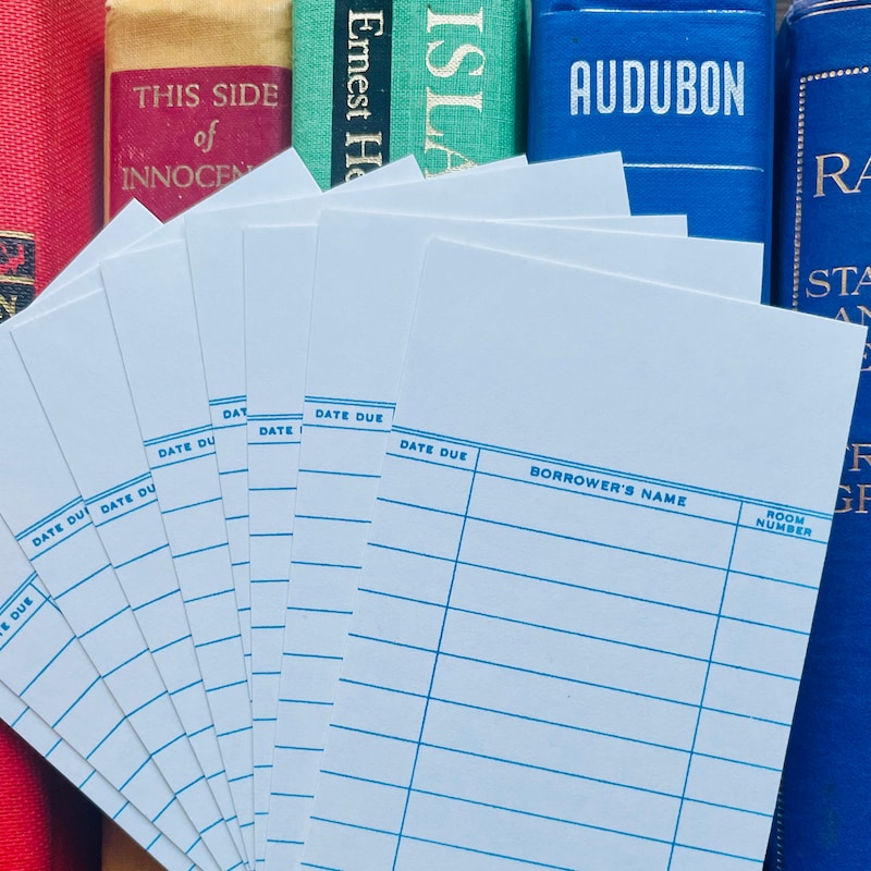 Library Cards - Etsy