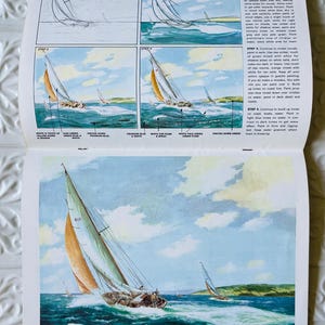 Seascapes & Boats Vintage Walter Foster Duo How to Paint Draw Guide ...