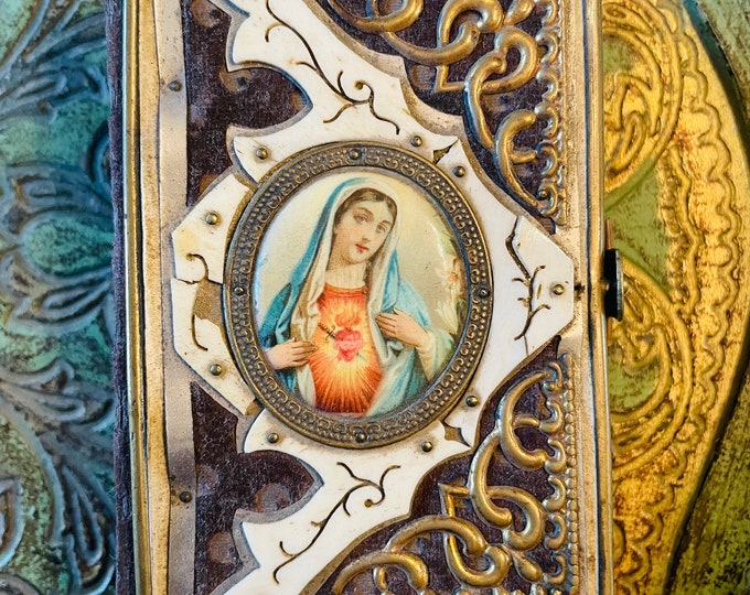 Old Religious Frame Virgin Mary - Etsy