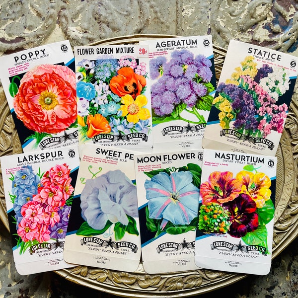 Flower Seed Packets - Etsy