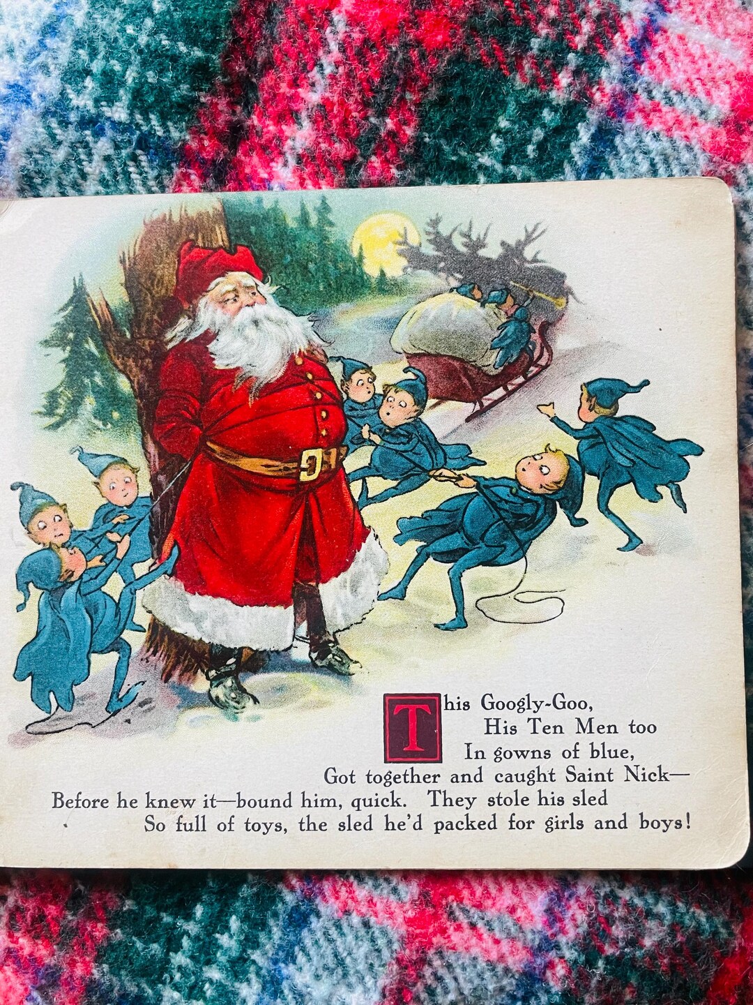 Googly-goo and His Ten Merry Men Antique Children’s Christmas Book ...