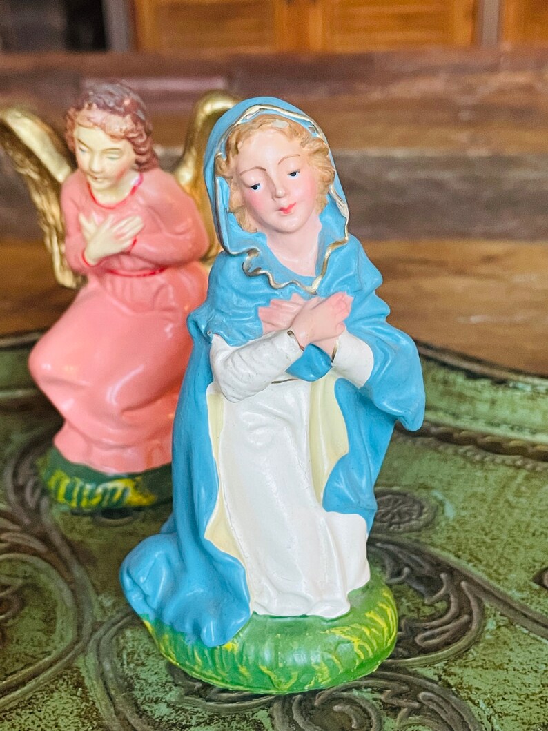 Vintage Holy Family & Angel Nativity Set Pieces Baby Jesus - Etsy