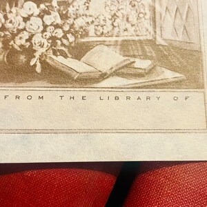 Vintage Bookplates From the Library of Home Library Scene Flowers ...