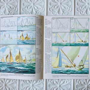 Seascapes & Boats Vintage Walter Foster Duo How to Paint Draw Guide ...
