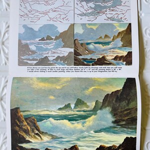 Seascapes & Boats Vintage Walter Foster Duo How to Paint Draw Guide ...