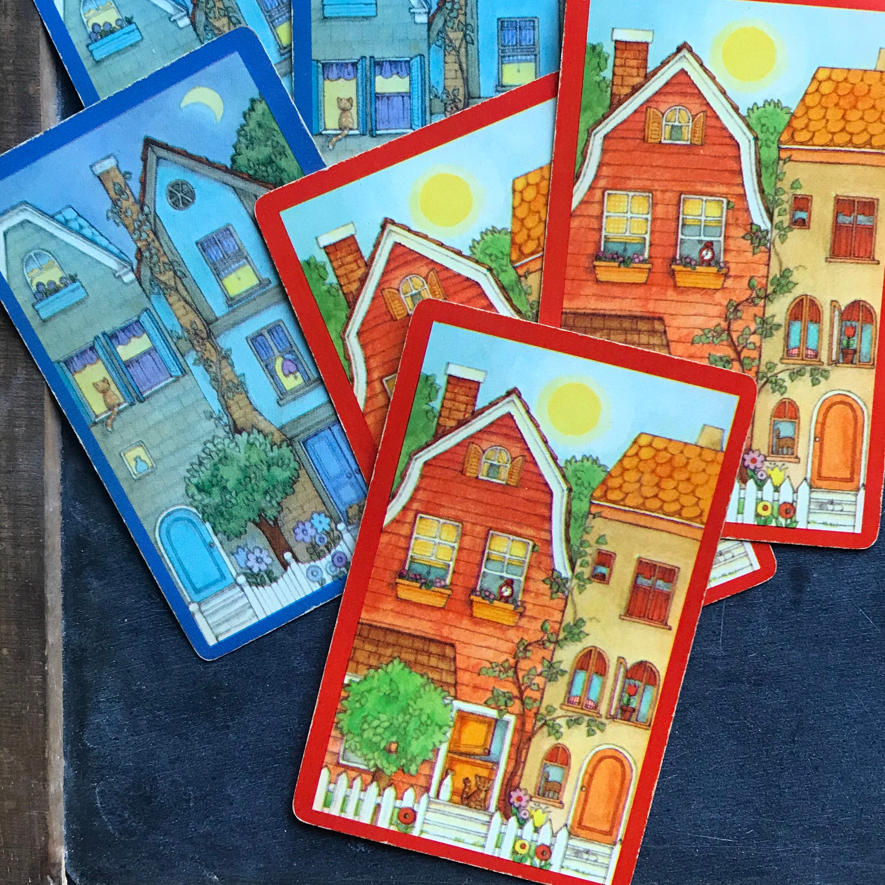 Vintage Daytime and Nighttime House Hallmark Playing Cards Set | Etsy