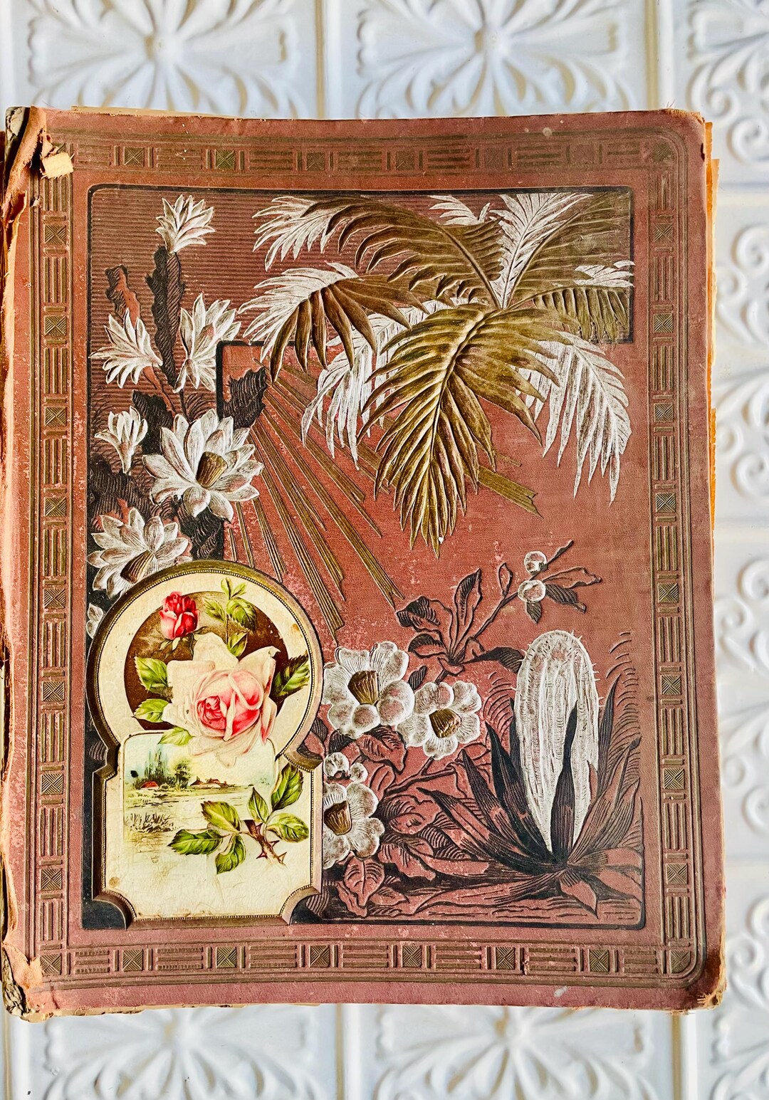 Antique Victorian Scrapbook Filled With Calling Trade Cards Scrap ...