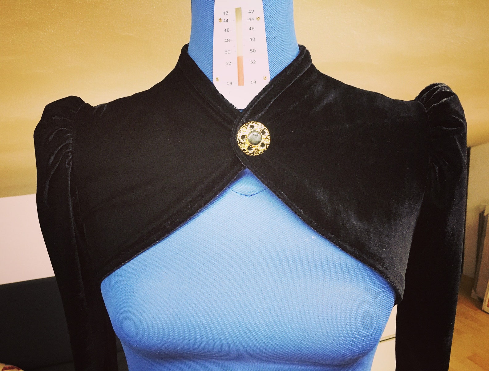 Victorian/ Steampunk/ Gothic Bolero in Stretch Velvet Fabric - Etsy