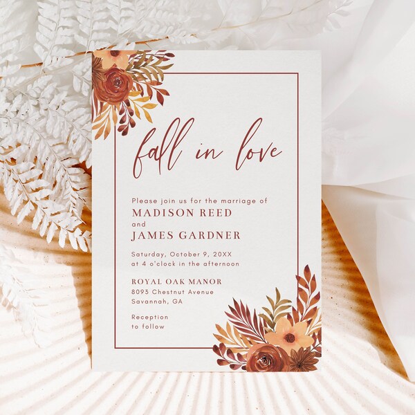 Fall Wedding Invites - Etsy