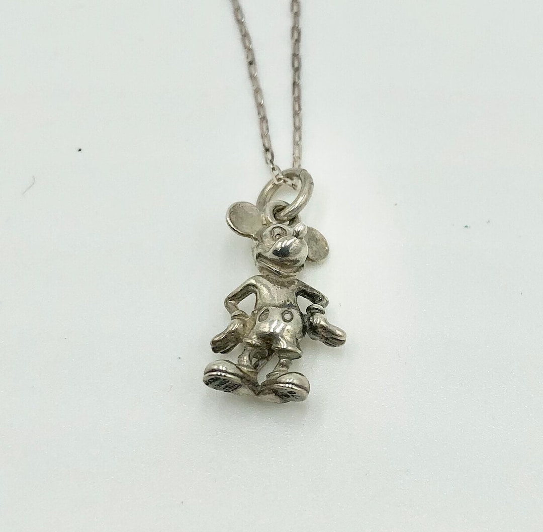 Mickey Mouse Necklace Disney Sterling Silver 1978 Original Box - Etsy