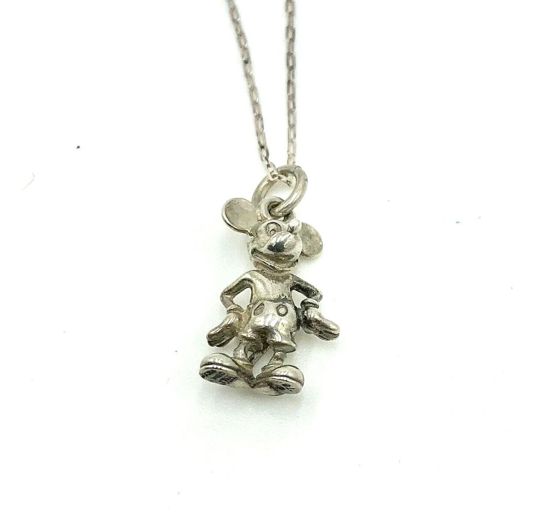 Mickey Mouse Necklace Disney Sterling Silver 1978 Original Box New Old ...
