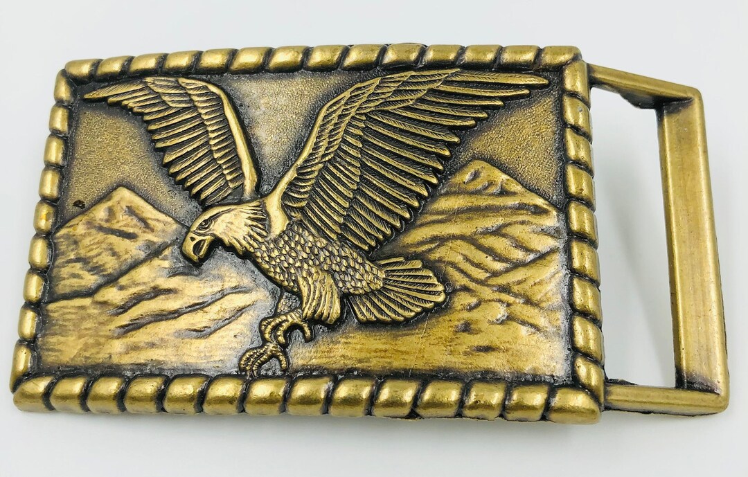 Eagle Buckle Brass Vintage Unisex NOS Never Worn - Etsy