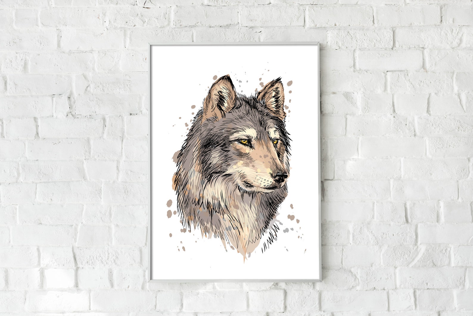 Wolf Wall Print Wolf Watercolour Illustration Wolf Wall Art | Etsy UK