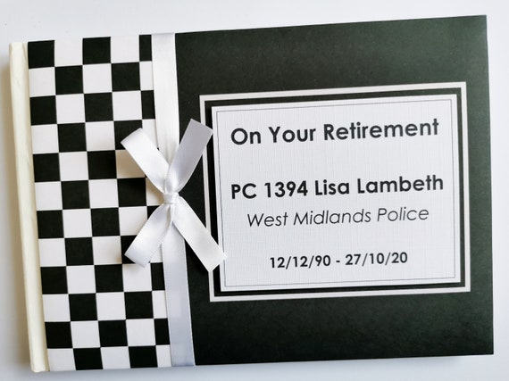 Police Retirement Guest Book / Personalised Police Retirement - Etsy