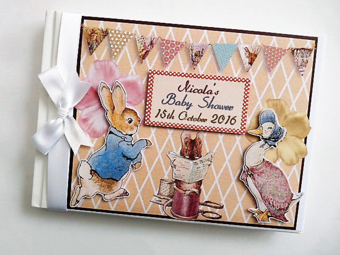Personalised Peter Rabbit Boys Birthday Guest Book Peter - Etsy UK