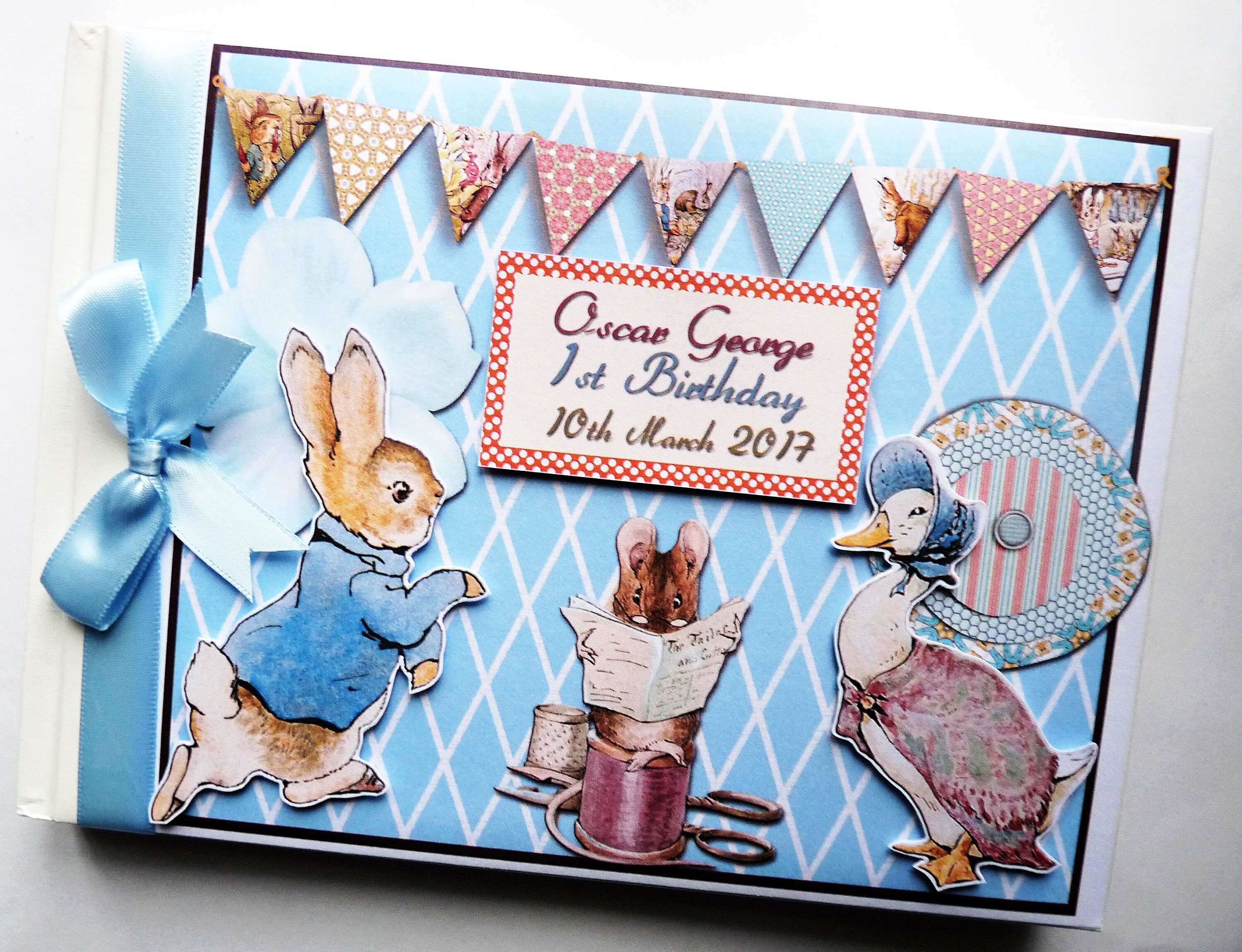 Personalised Peter Rabbit Birthday Boy/girl Guest Book Peter - Etsy UK