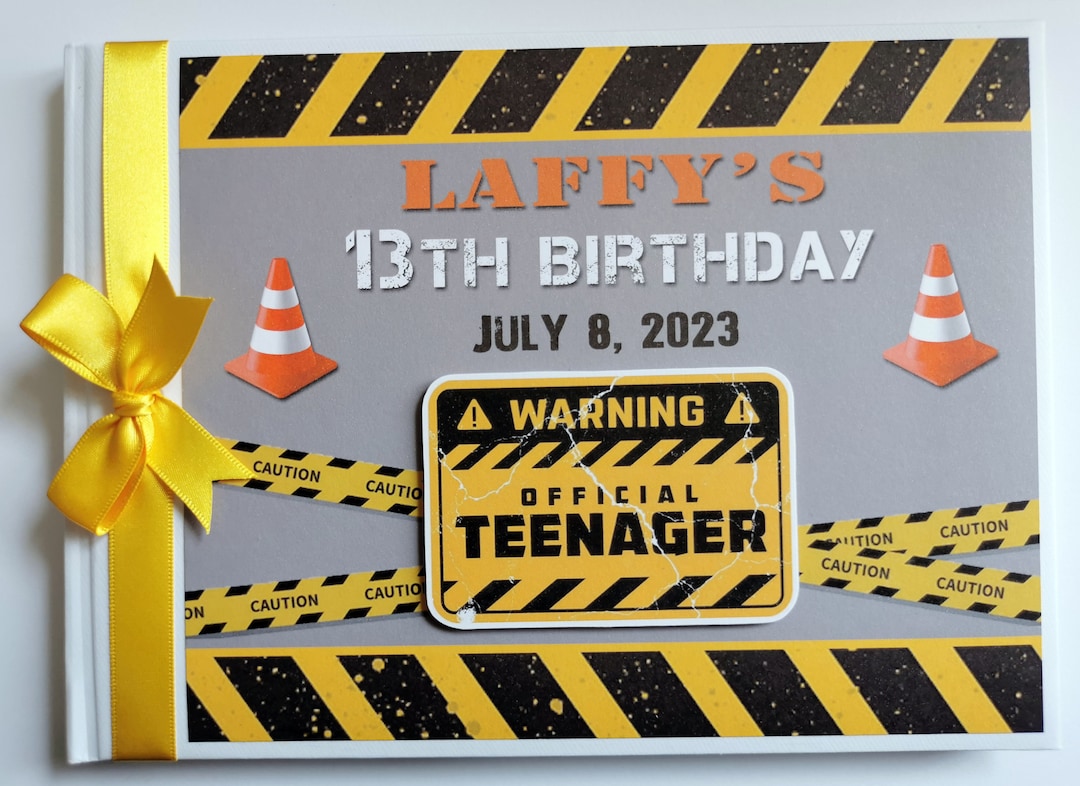 Official Teenager Guest Book: 13th Birthday Party - Etsy