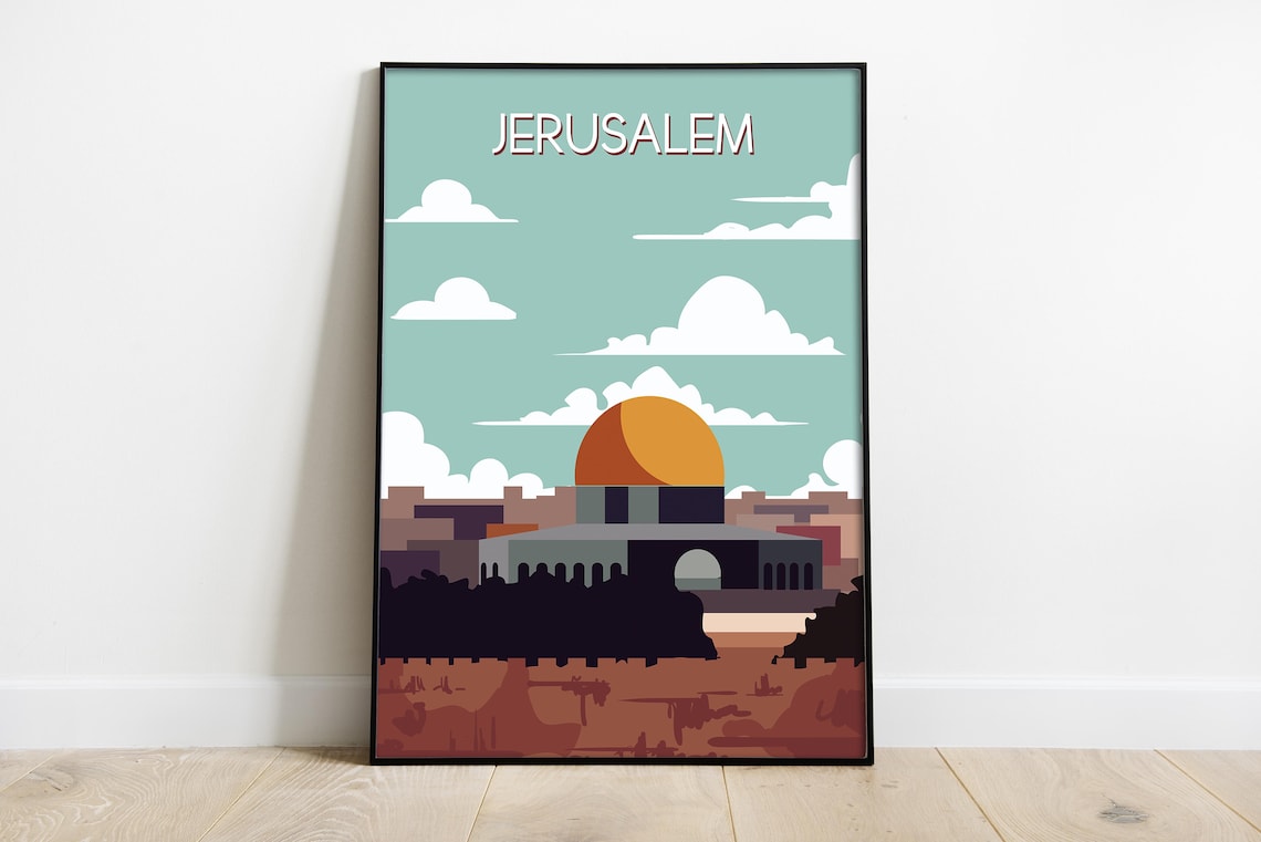 Jerusalem Travel Print Jerusalem Travel Poster Jerusalem - Etsy UK