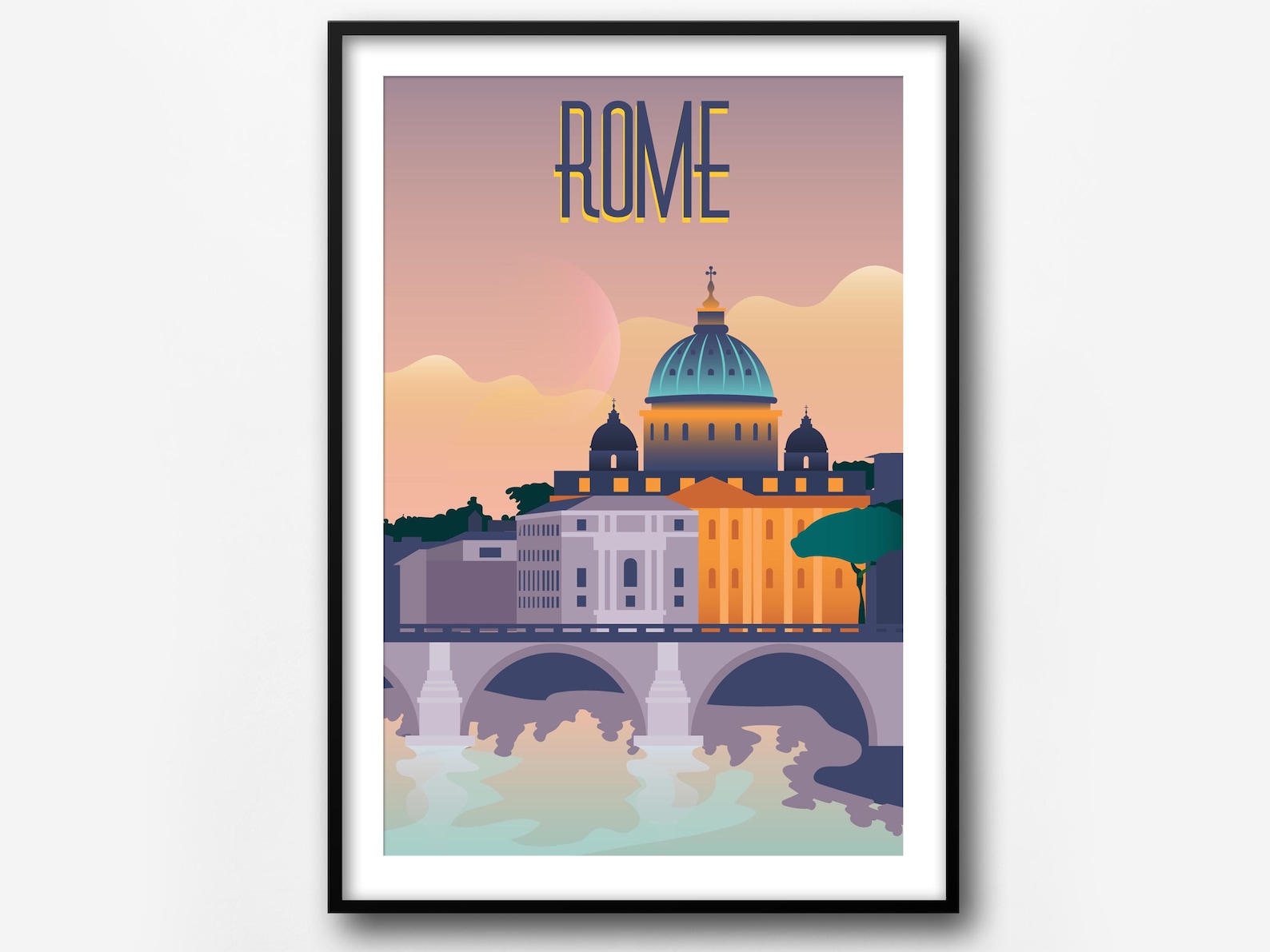 Rome Travel Poster Italy Vintage Travel Poster Rome Retro - Etsy UK
