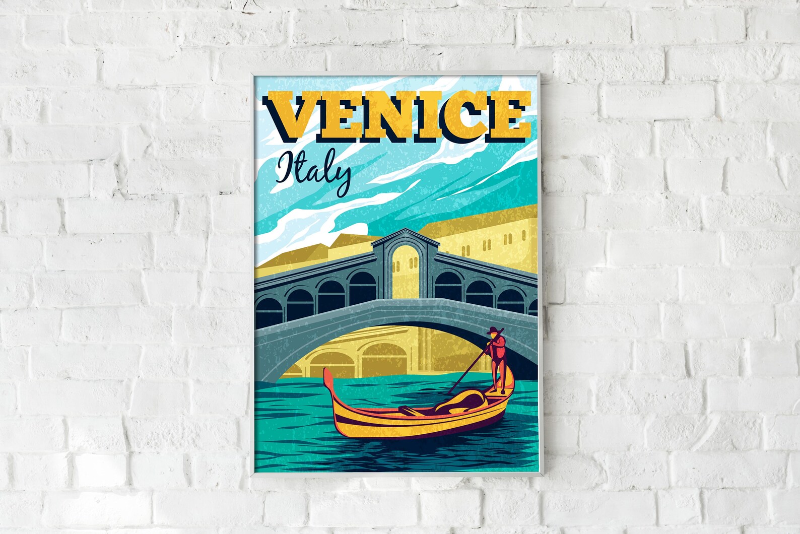 Venice Travel Poster Venice Retro City Poster Italy Travel - Etsy UK
