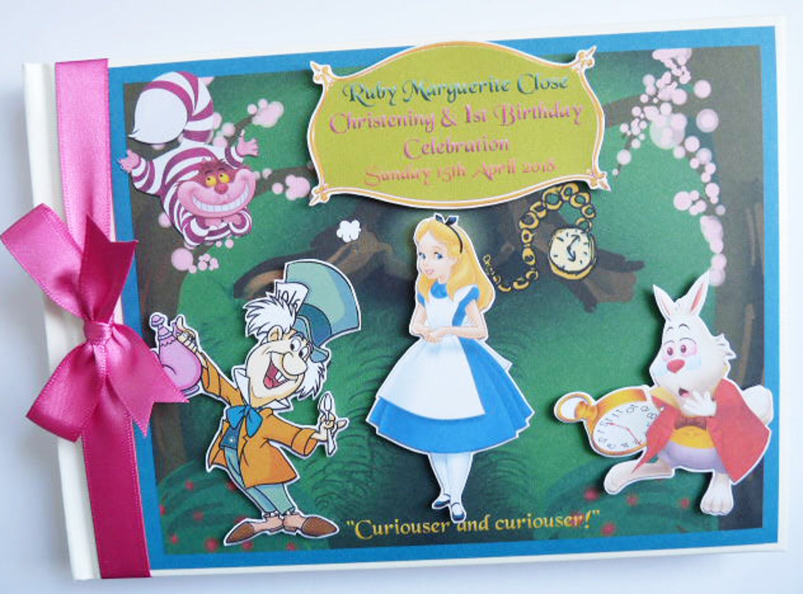 Personalised Alice in Wonderland Hen Party Guest Book Alice - Etsy
