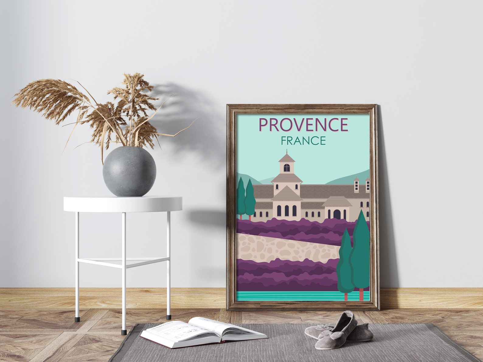 Provence Retro Print Provence France Travel Poster Levander - Etsy UK