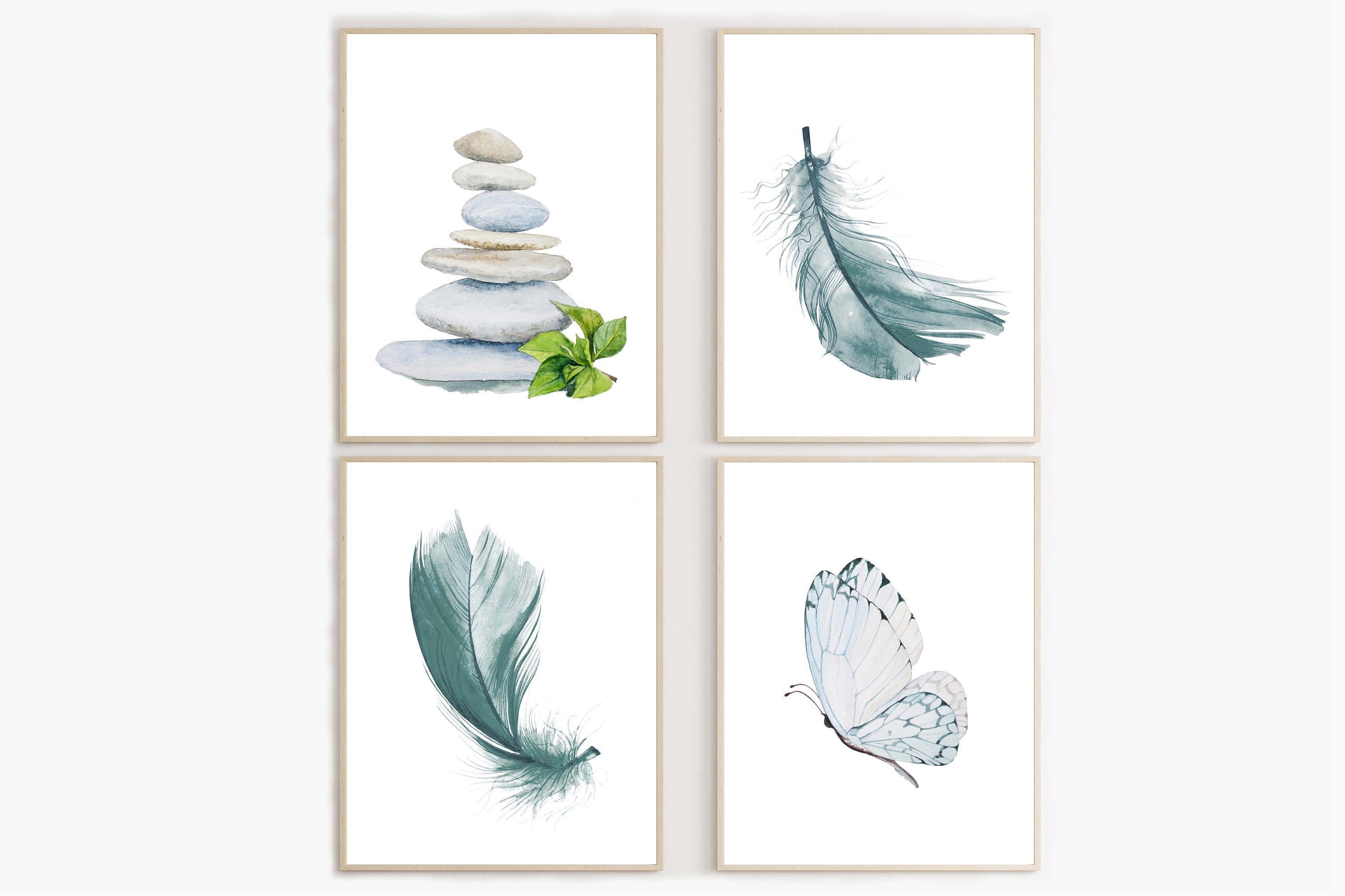 Zen Watercolour Prints Zen Garden of Calm Prints Zen Decor - Etsy UK