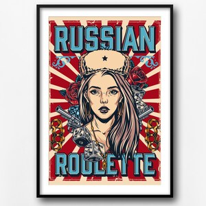 Russia Vintage Travel Print, Retro Travel Poster, Russian Pin up Travel ...