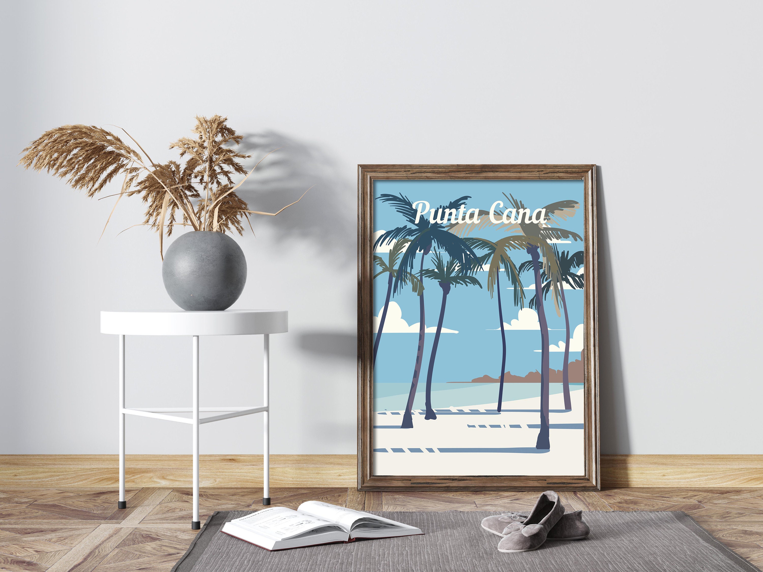Punta Cana travel poster Dominican republic retro travel | Etsy