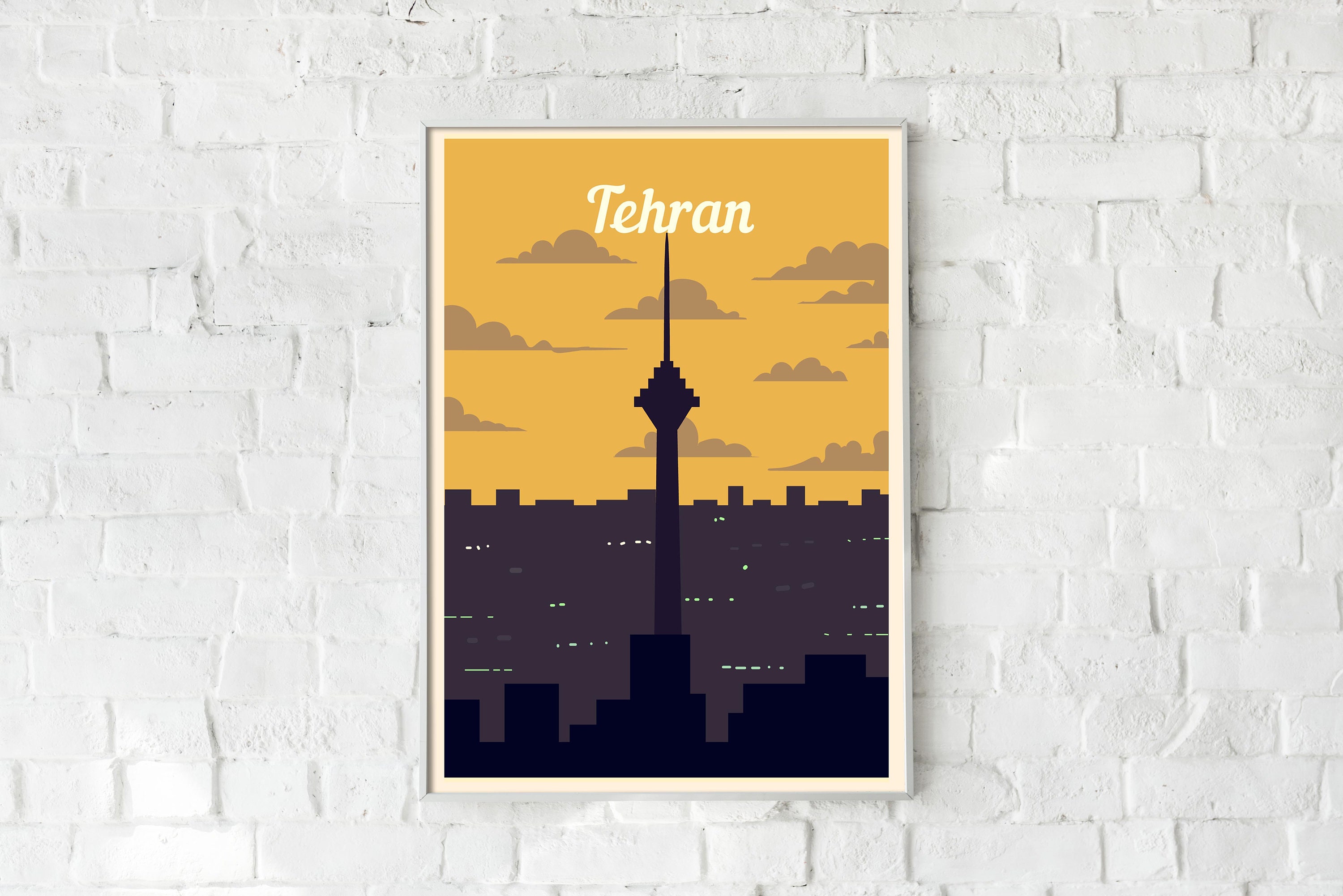 Tehran Travel Print Tehran City Poster Iran Retro Travel - Etsy UK