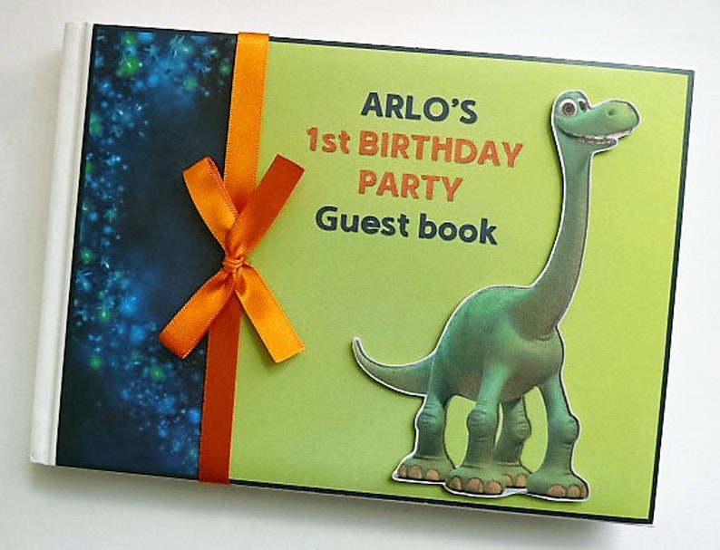 Personalised Dinosaur Birthday Guest Book / Dinosaurs Baby - Etsy