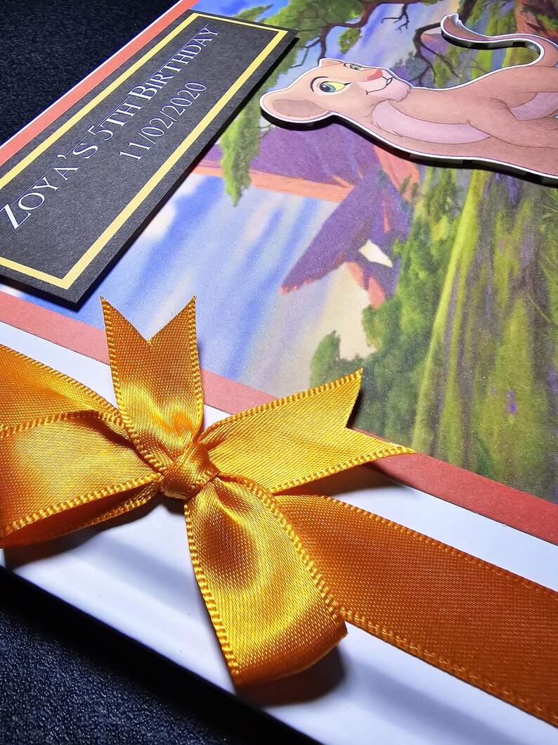 Personalised Lion King Nala Birthday Guest Book, Nala Birthday Keepsake ...