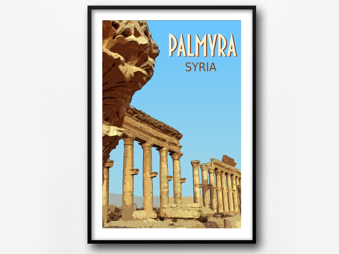 Palmyra Travel Poster, Syria Travel Poster, Palmyra Syria Poster, Home ...