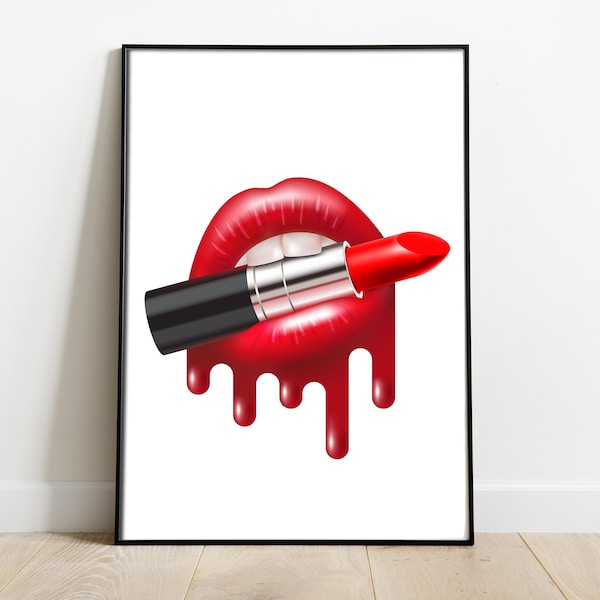 Lips Poster - Etsy UK