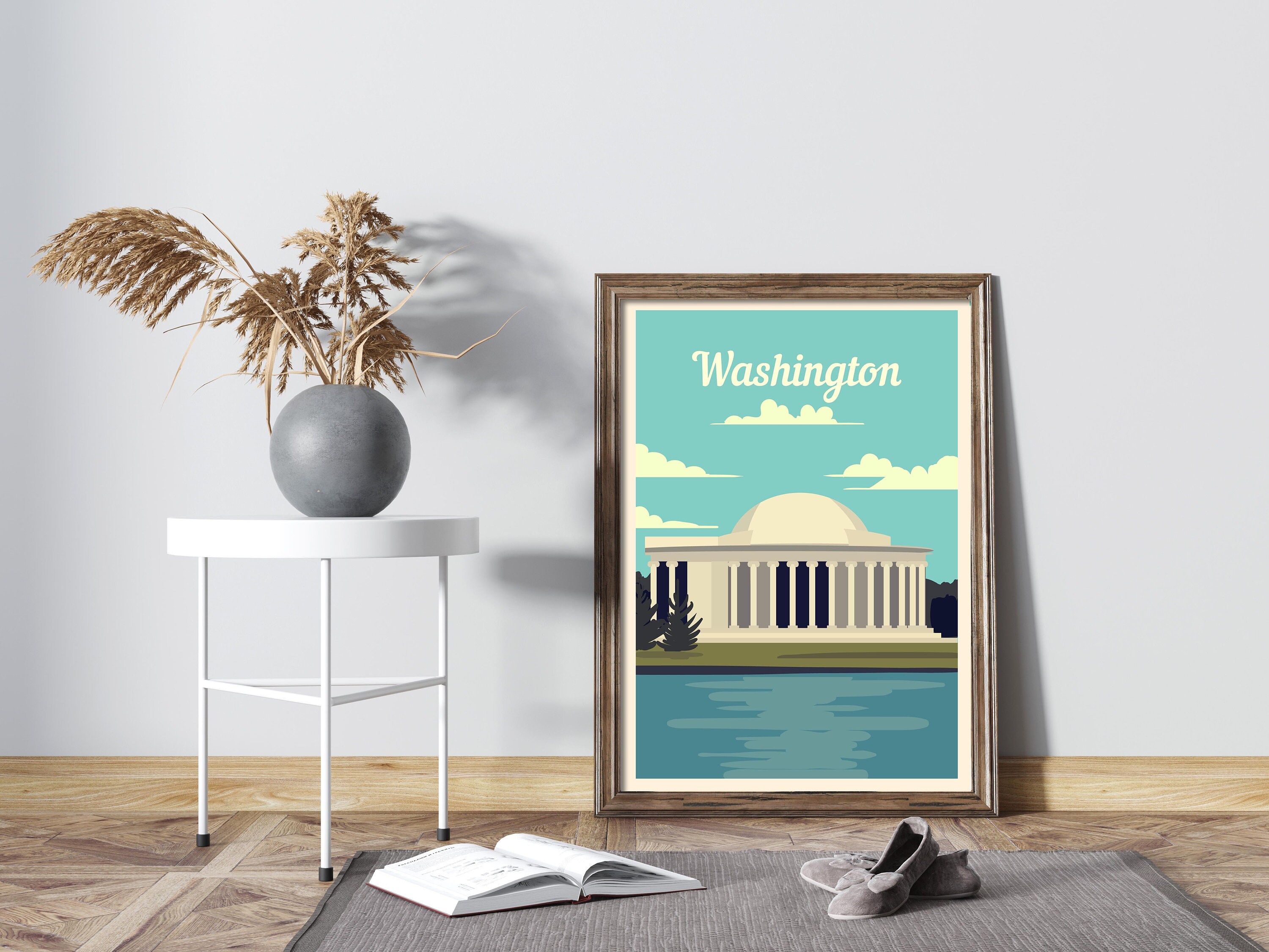 Washington Vintage travel poster retro travel poster | Etsy