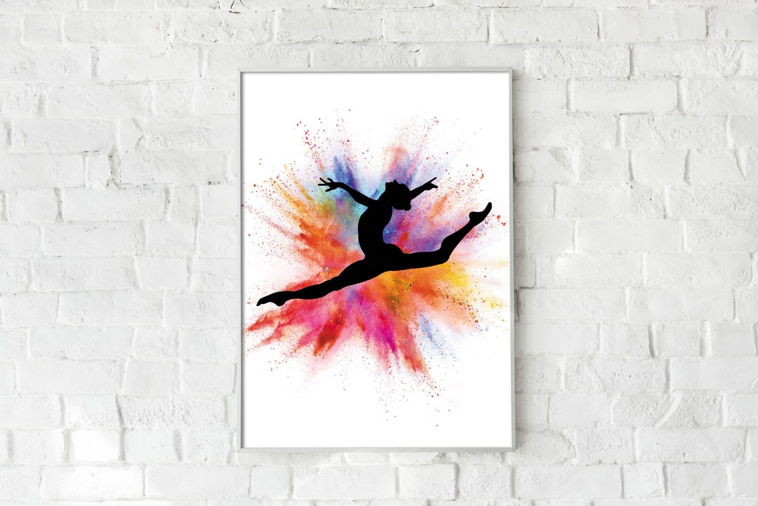Ballerina Silhouette Print, Modern Dance Print, Abstract Ballet Dancer ...