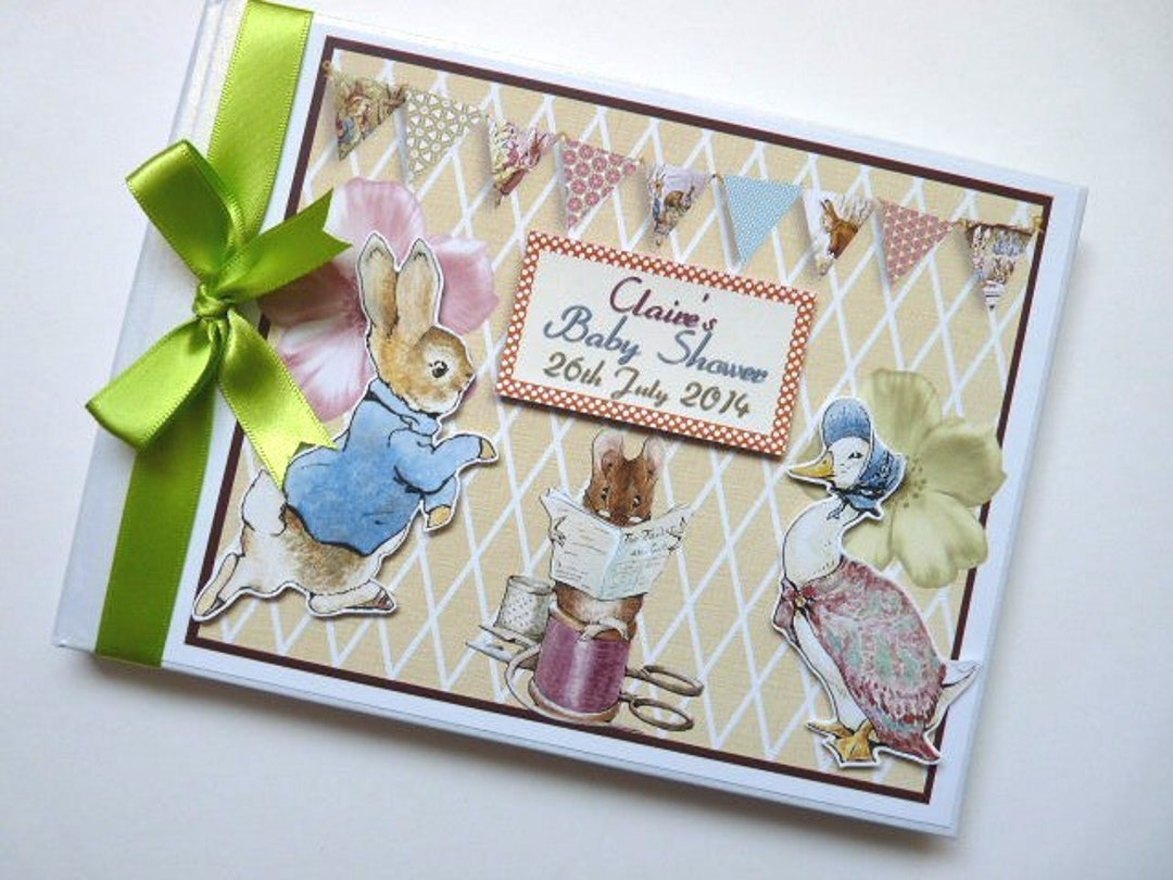 Personalised Peter Rabbit Birthday Boy/girl Guest Book, Peter Rabbit ...