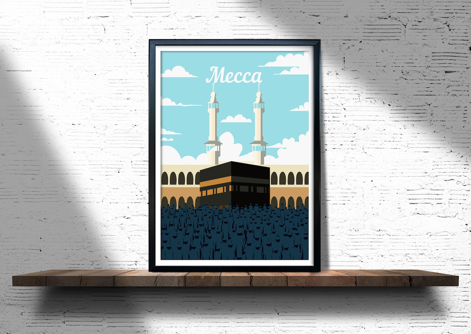 Mecca Retro Travel Poster Mecca Wall Print Saudi Arabia - Etsy UK