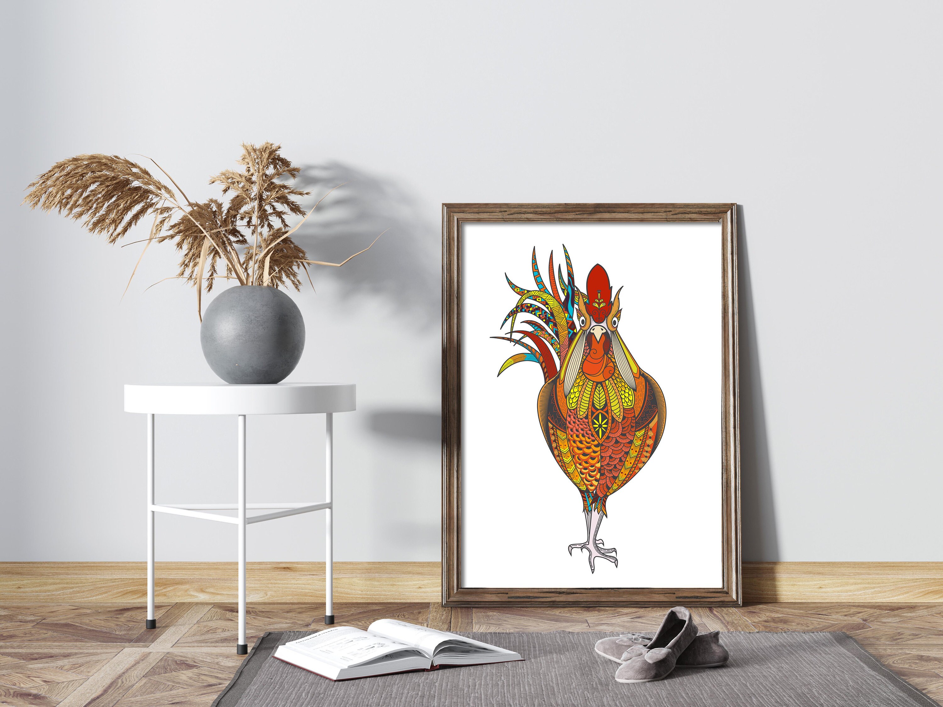 Rooster Mandala Print Cockerel Art Print Abstract Rooster - Etsy UK