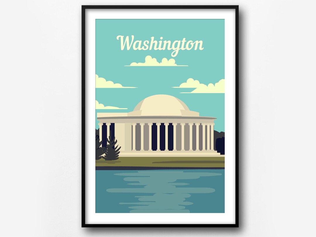 Washington Vintage Travel Poster, Retro Travel Poster, Washington ...
