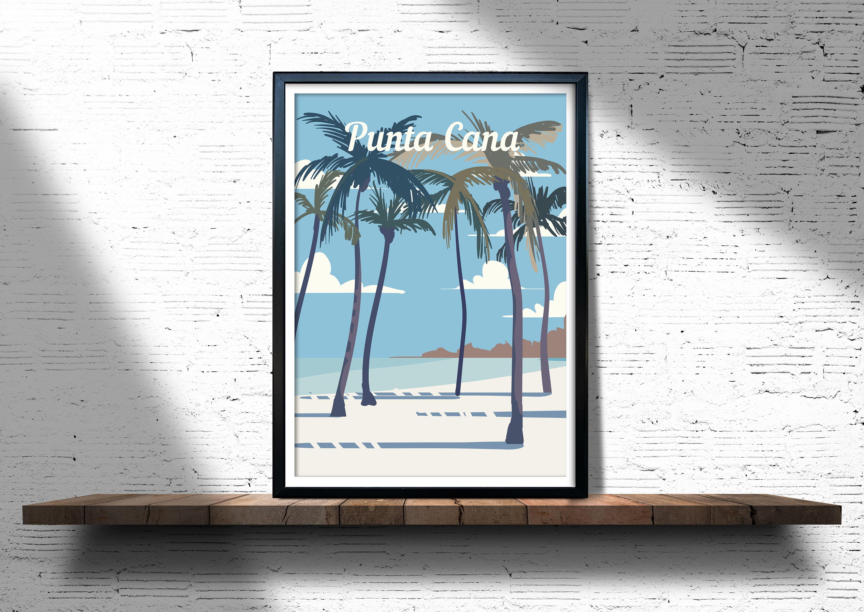 Punta Cana Travel Poster Dominican Republic Retro Travel - Etsy