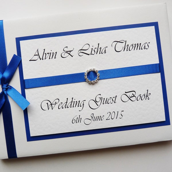 Royal Blue Wedding Guest Book - Etsy