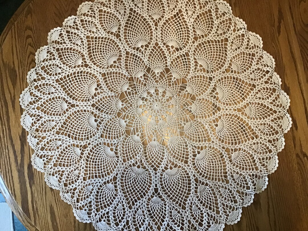 34” Handmade Doily - Etsy
