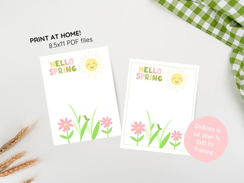 Hello Spring Flower Hand Baby's First Spring Handprint Art - Etsy
