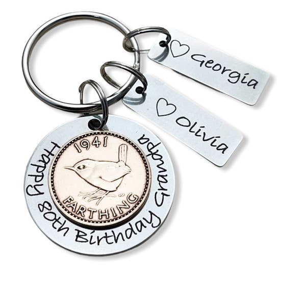 70th Birthday Key Chains - Etsy